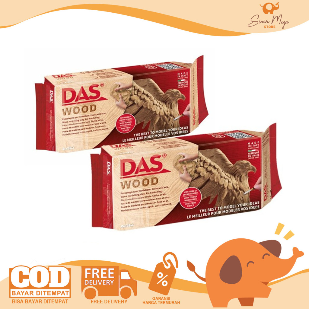 Jual Das Modelling Air Clay Wood 350gr Tanah Liat | Shopee Indonesia