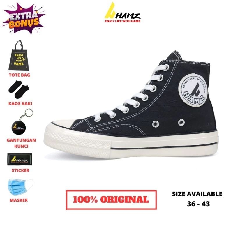 Jual Sepatu Sneakers Converse 70s High Black and White Sepatu Converse ...