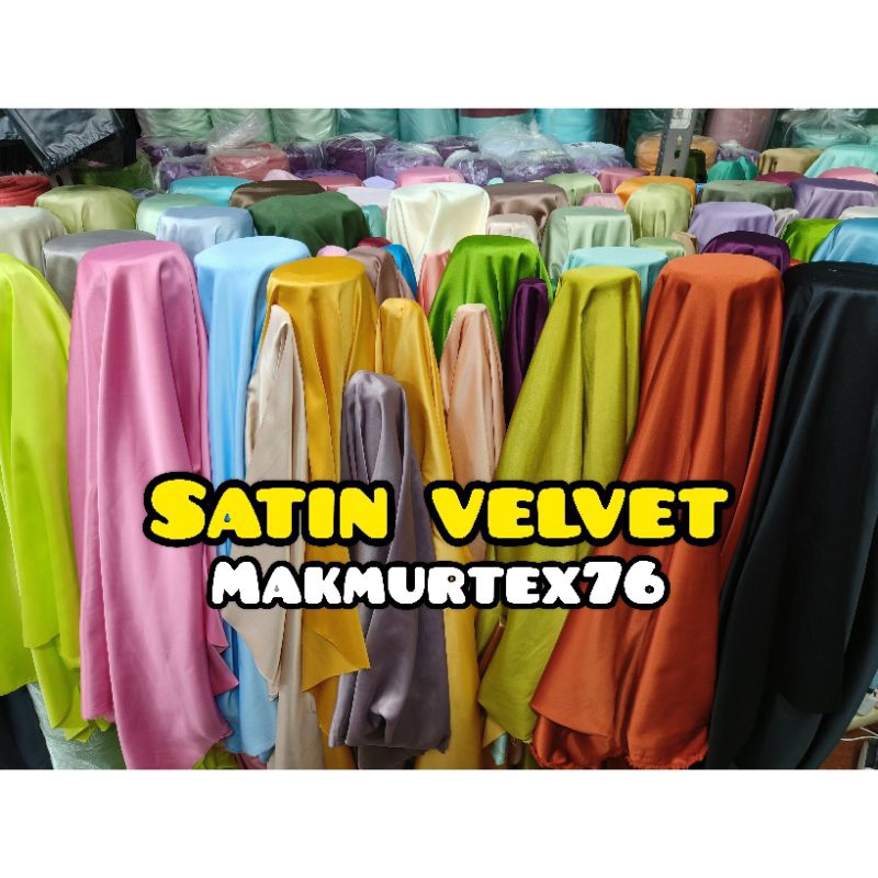 Jual Kain SATIN VELVET BY CAVALI/Kain Polosan/Kain Satin Silk/Bahan ...