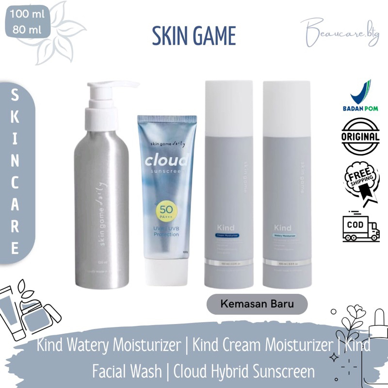 Jual SKIN GAME Kind Watery Moisturizer 100 ml | Kind Cream Moisturizer ...