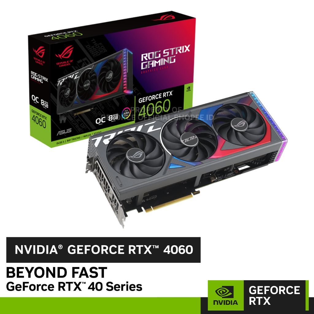 Jual ASUS ROG Strix GeForce RTX 4060 OC Edition | 8GB GDDR6 | Shopee ...