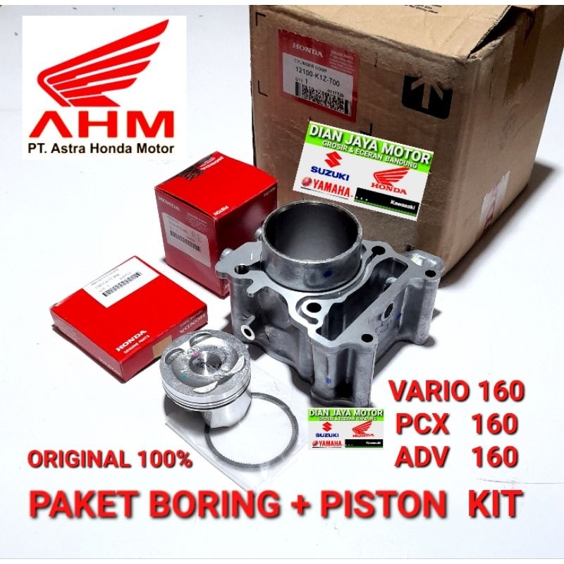 Jual (AHM) Paket Boring + piston Seher AHM K1Z Honda Vario160 Adv 160 ...