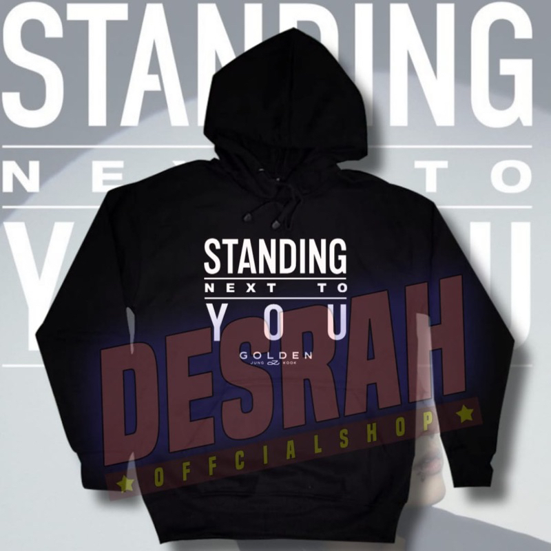 Jual JAKET HOODIE korean jungkook bts Album golden STANDING next to you VERSI TULISAN | Shopee ...