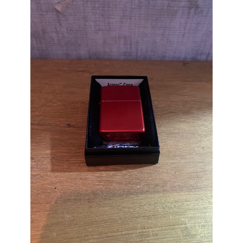 Jual Zippo armor gold repaint red candy (powder coating) | Shopee Indonesia