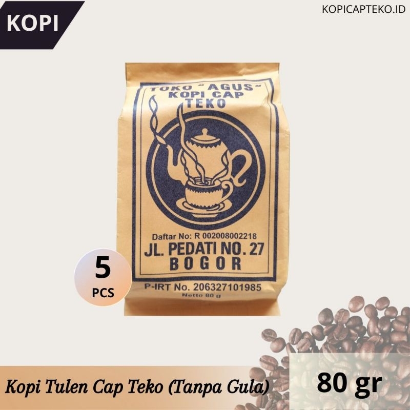 Jual Kopi CAP TEKO TANPA Gula 80 Gram (Isi 5 PCS) | Shopee Indonesia