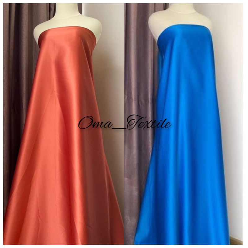 Jual Bahan Kain Puring Satin Maxx mara Polos Premium | Shopee Indonesia