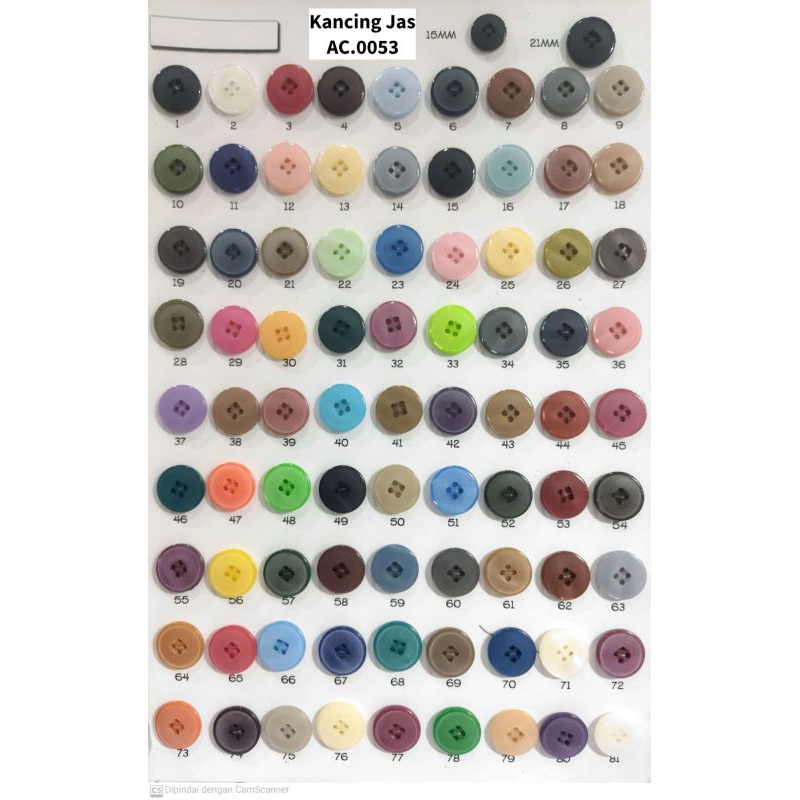 Jual Kancing jas dob halus kancing jas 32l dan 24l kancing jas ACR ...