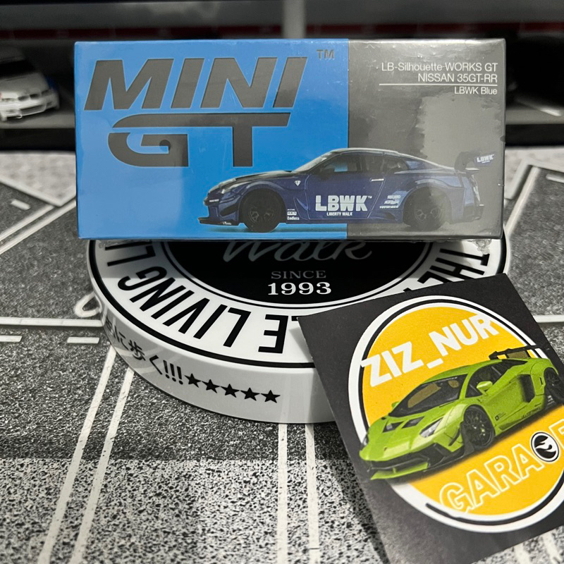 Jual Mini GT 299 Nissan GTR GT R GT-R R35 Blue LBWK LB Silhouette Works ...