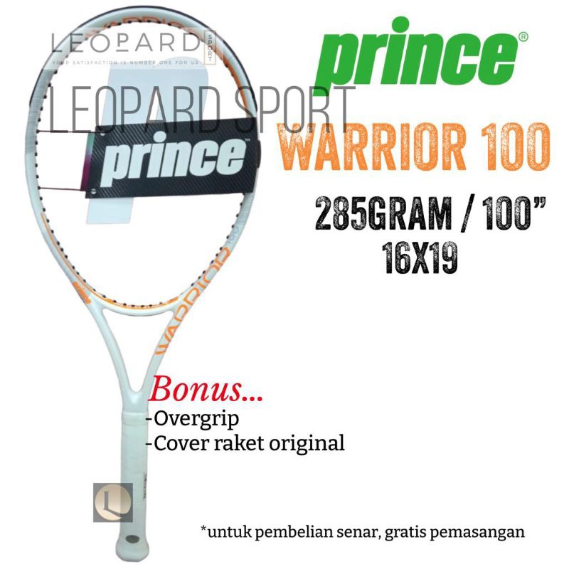 Jual Raket Tenis PRINCE WARRIOR 100 Berat : 285g White/Orange | Shopee ...