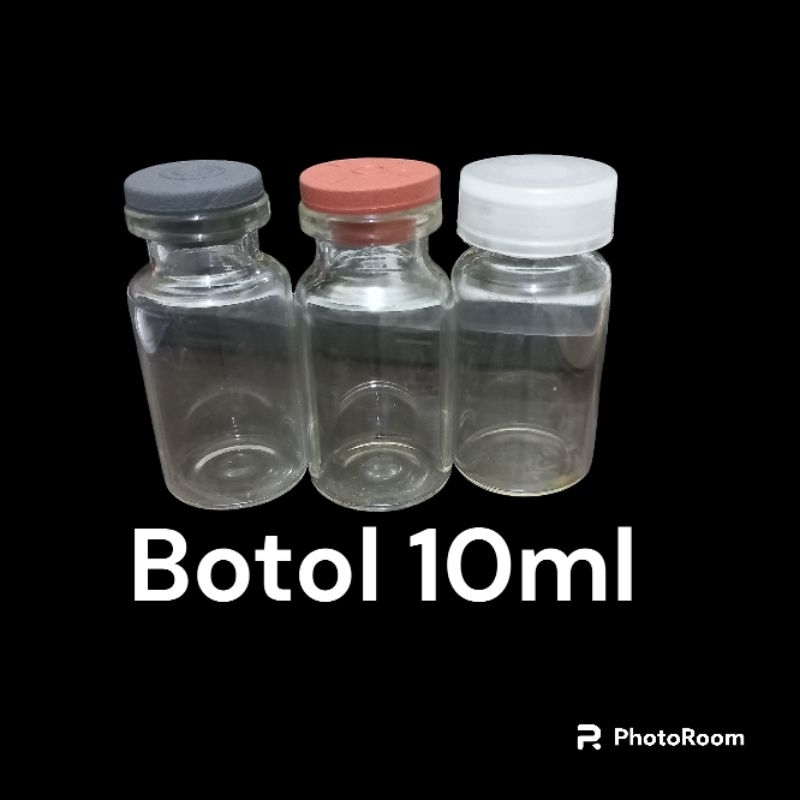 Jual botol kaca 10ml, botol penisilin 10ml, botol kaca vial 10ml, botol ...