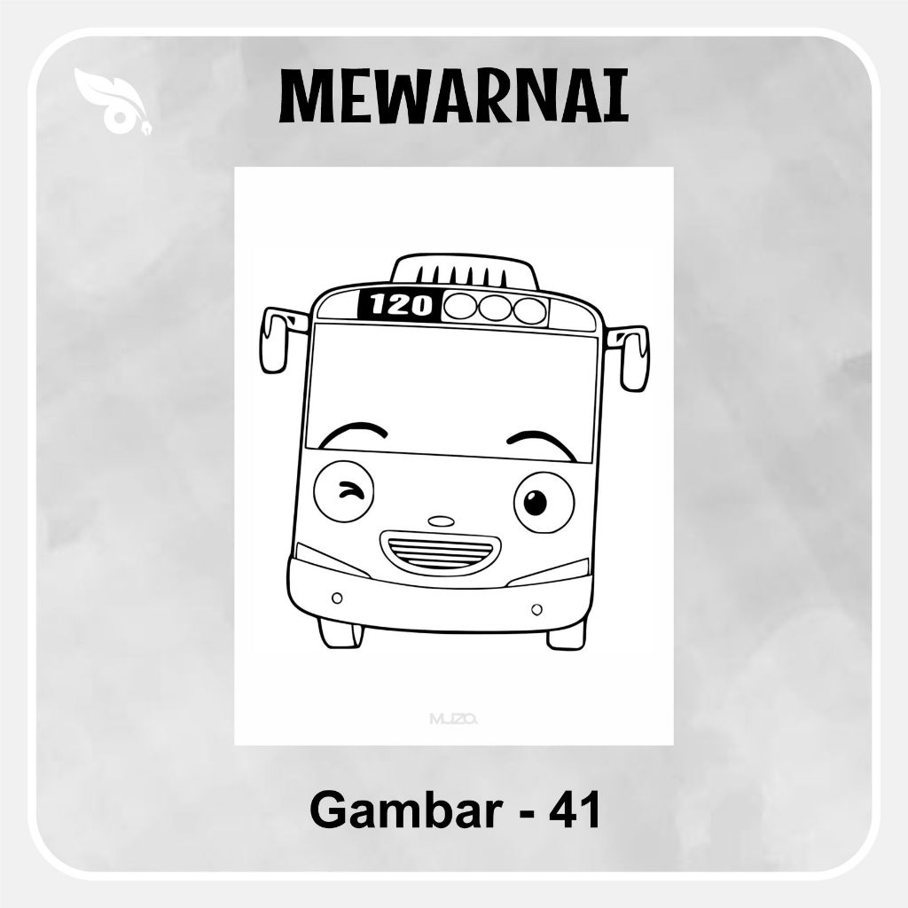 Jual Kertas Mewarnai Untuk Anak Bahan Tebal - Mewarnai Tayo | Shopee ...