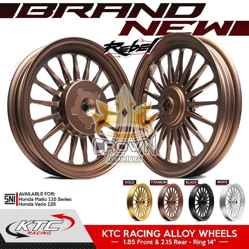 Jual Velg KTC Racing Rebel Beat Scoopy Genio Spacy Vario 110 125 150 | Shopee Indonesia