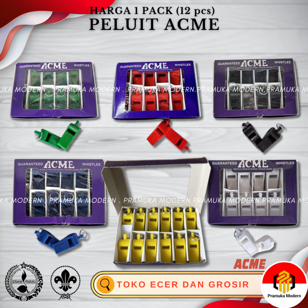 Jual 1 pack (12 pcs) peluit merk ACME / peluit pramuka/ peluit wasit ...