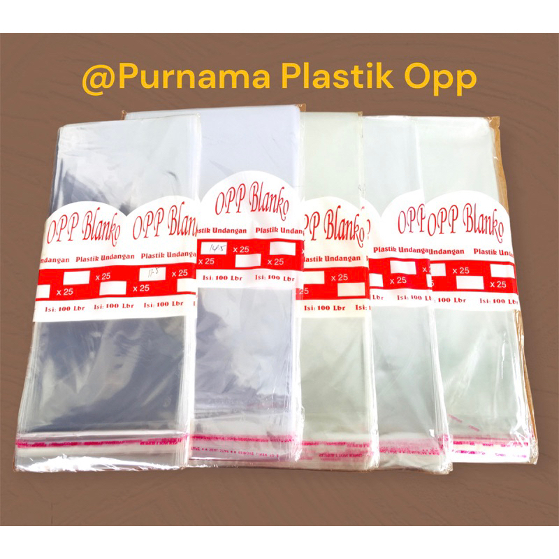 Jual Plastik OPP Undangan Lem Seal 15x25 15,5x25 16x25 16,5x25 17x25 17,5x25 18x25 18,5x25 ...