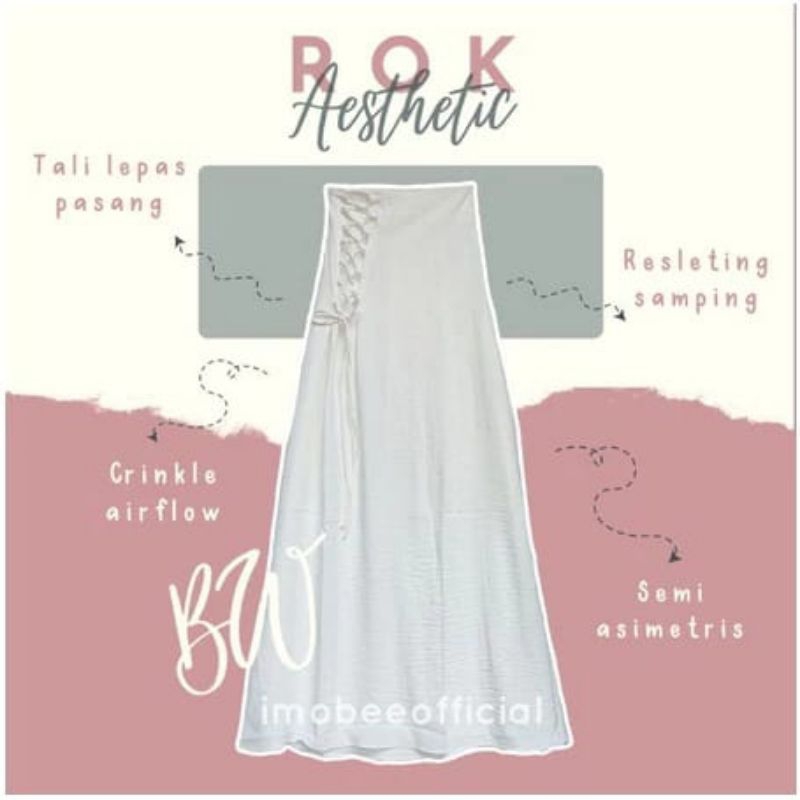 Jual preloved rok aesthetic /rok korea sampul crinkle (baca deskripsi ...
