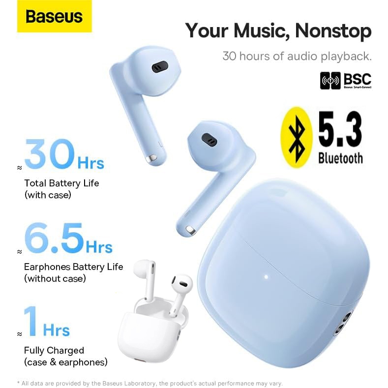 Jual Baseus Headset TWS True Wireless Bluetooth Earphone ENC Stereo ...
