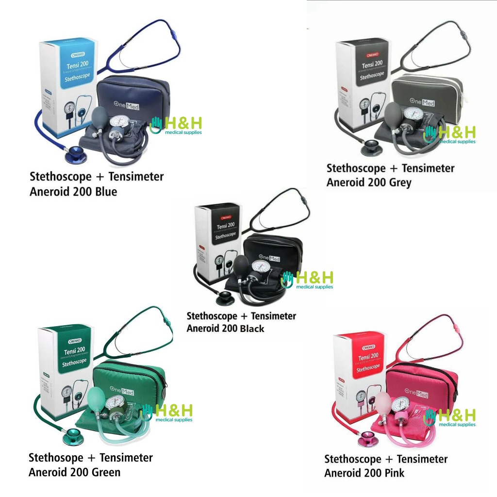 Jual Tensi Aneroid 200 + Stetoskop / Tensimeter / Stethoscope / Tensi ...