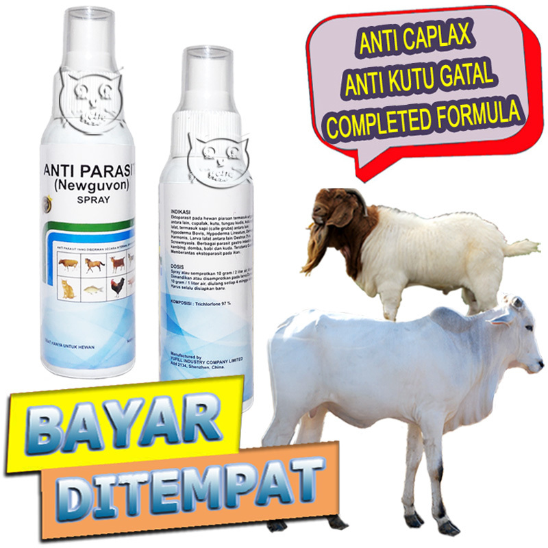 Jual Newguvon Spray Obat Anti Kutu Sapi Kerbau Basmi Parasit Kambing ...