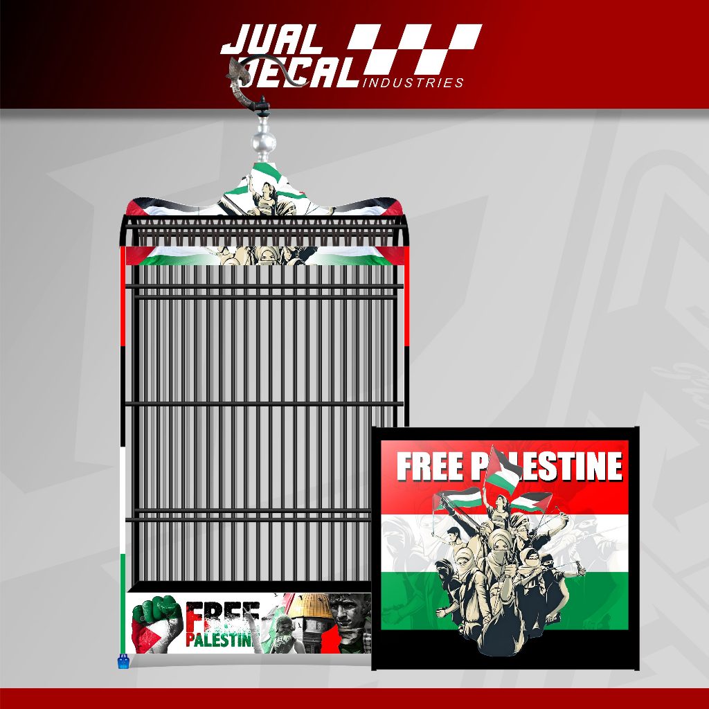 Jual Stiker Decal Sangkar Kotak FREE PALESTINE GAZA Variasi Gepengan ...