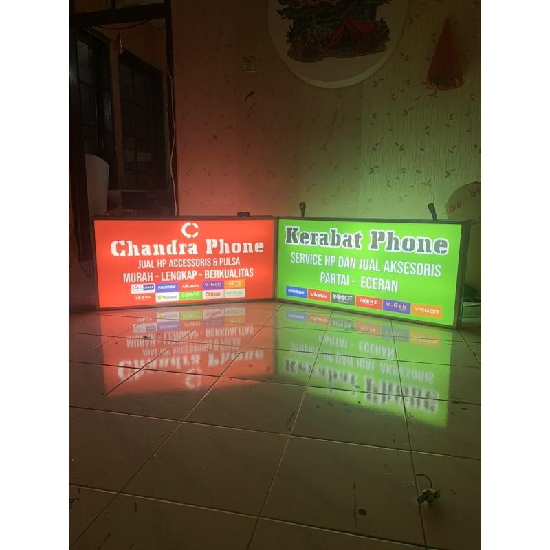 Jual COD NEON BOX Custom 100x50cm landscape/potrait | Shopee Indonesia