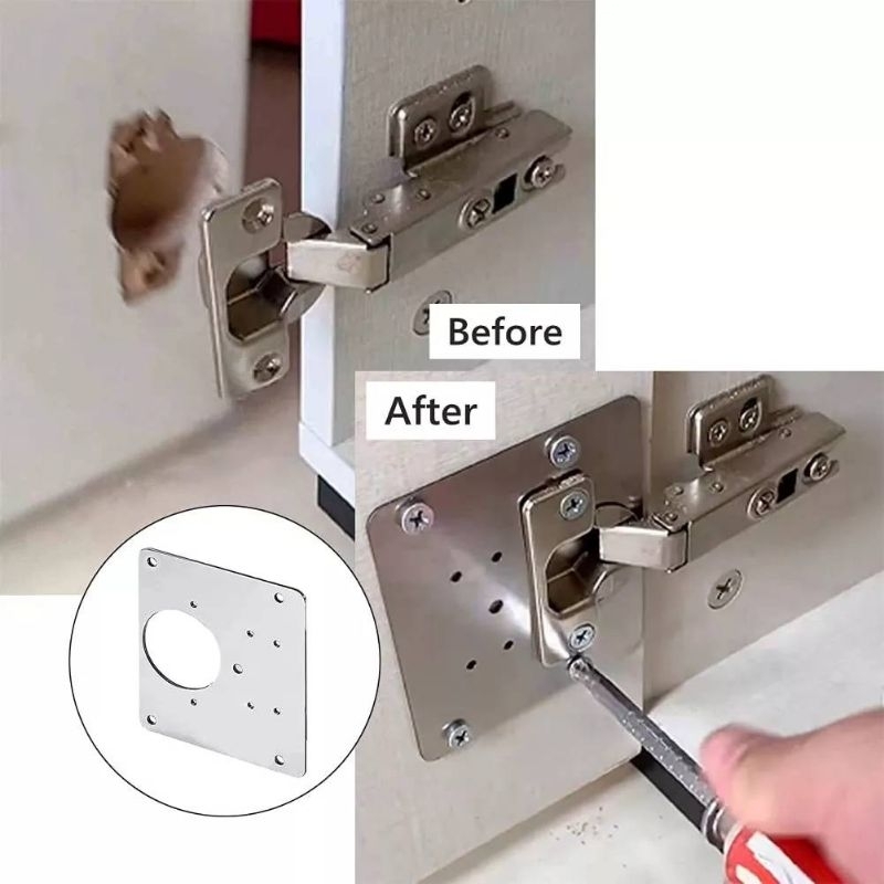 Jual plat untuk perbaikan engsel pintu lemari keropos atau rusak ...