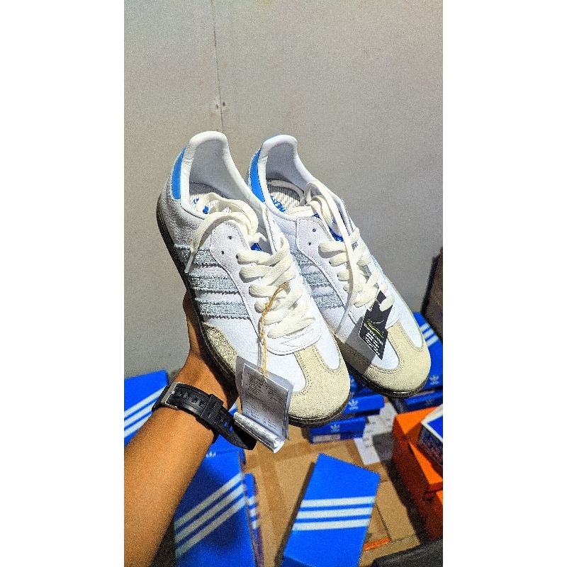 Jual Adidas Samba Putih Biru | Shopee Indonesia