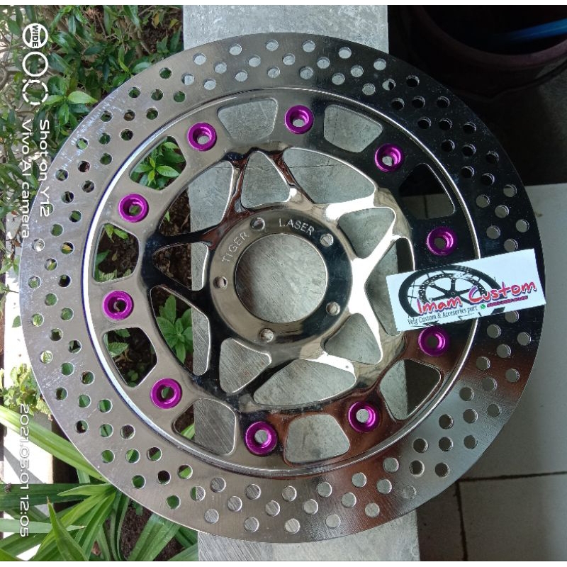 Jual Piringan cakram Laser Supra GL tiger lama 320mm chrome | Shopee ...