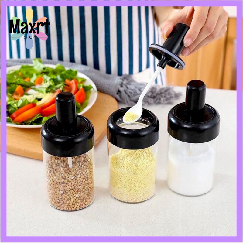 Jual BOTOL BUMBU DAPUR BOTOL KACA TEMPAT MINYAK GARAM BUMBU DAPUR ANTI ...