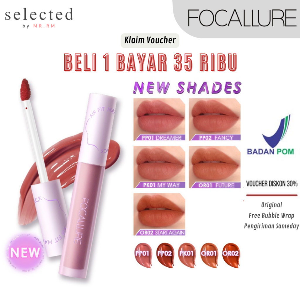 Jual FOCALLURE #SwitchMode Airy Matte Tint Long-Lasting Transfer-Proof Lip Tint Natural Matte ...
