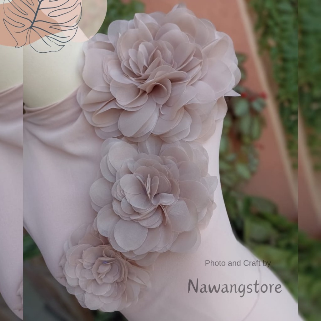 Jual Aplikasi Bunga dahlia jumbo part 2 /slendang /bunga bahu /kebaya ...