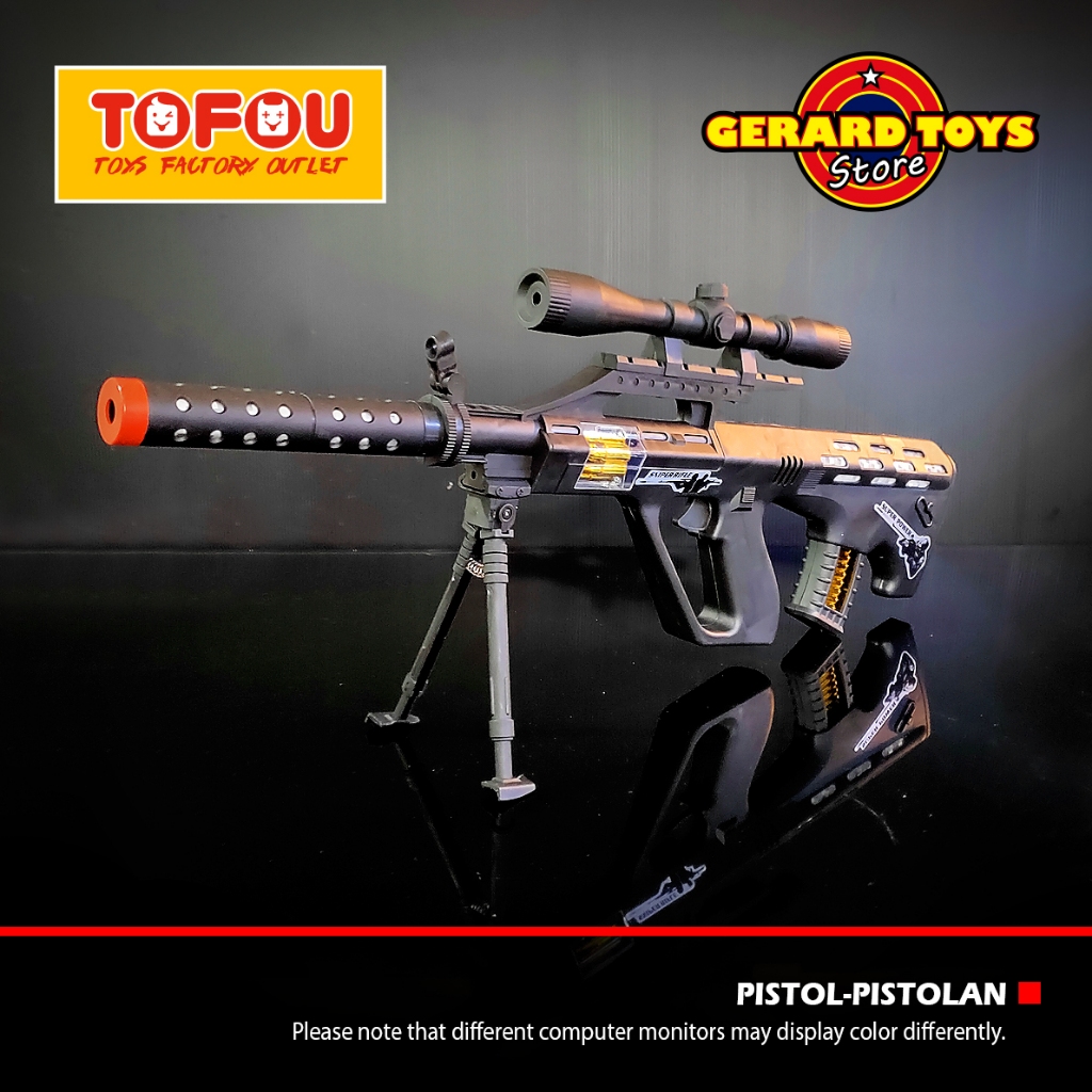 Jual Mainan Pistol Pistolan Senapan Sniper 585-61A Dus Lampu Suara ...