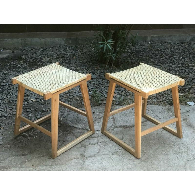Jual Stool Rotan Sintetis - Stool Cafe | Shopee Indonesia