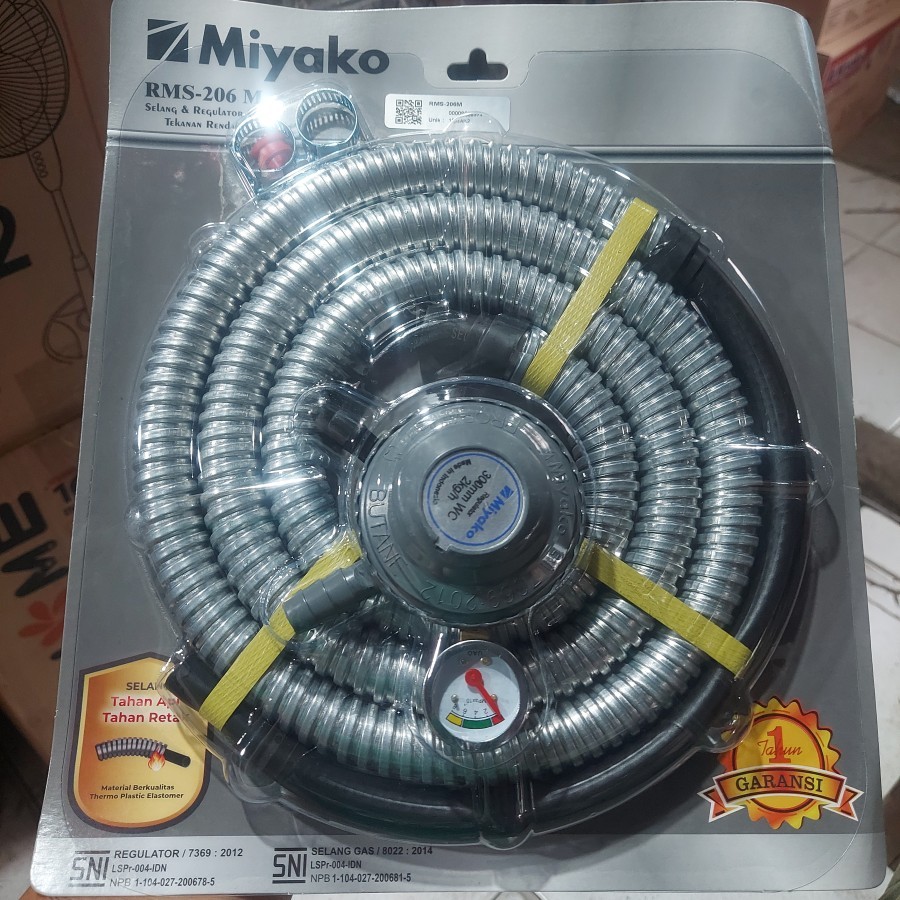 Jual Regulator + Selang Gas Miyako RMS-206M / Paket Selang Gas ...