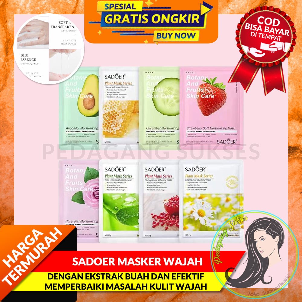 Jual [TERMURAH] SADOER SHEET MASK MASKER WAJAH / SADOER PLANT MASK | Shopee Indonesia