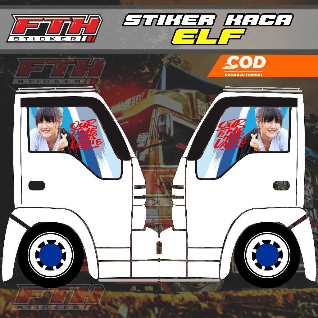 Jual Stiker One way Truk NKR (ELF Macan) - Bisa Custom/Request | Shopee ...