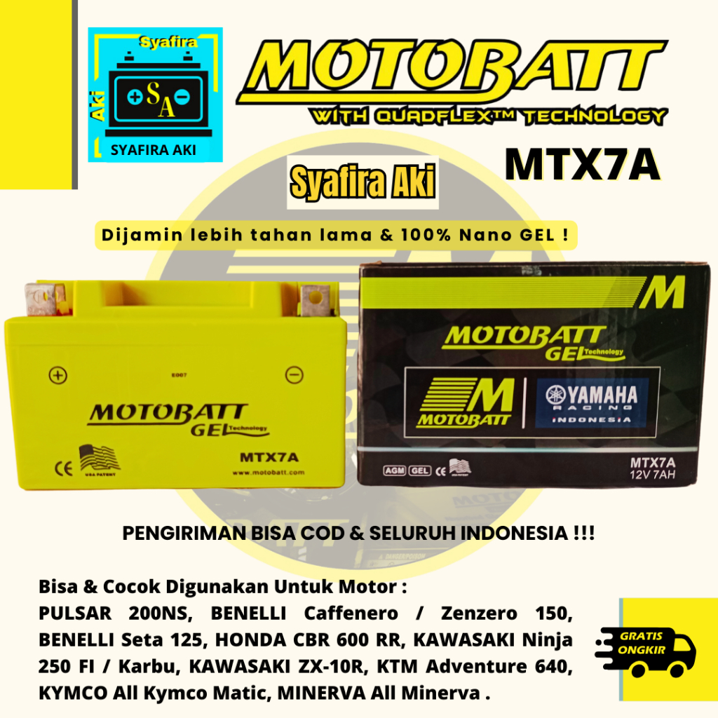 Jual AKI MOTOR NINJA 250 KARBU, NINJA MONO 250, Z250 MTX7A MOTOBATT GEL ...
