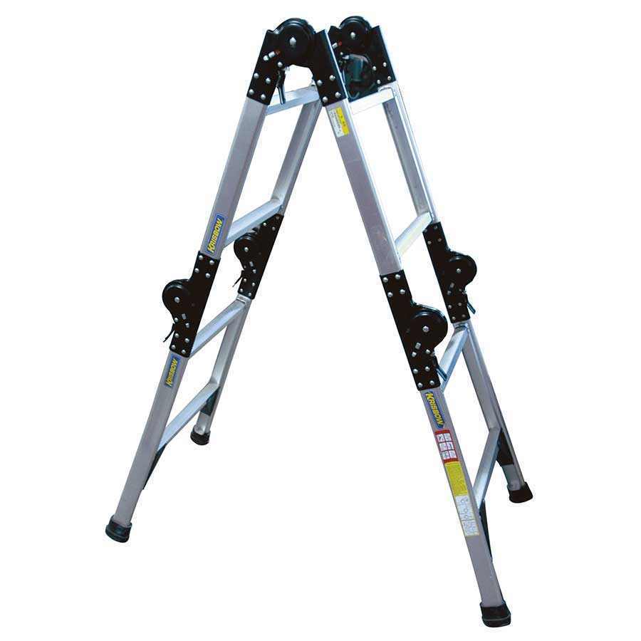 Jual TANGGA ALUMINIUM KRISBOW || LADDER ADJUSTABLE KRISBOW 3.8 MTR 4X3 ...