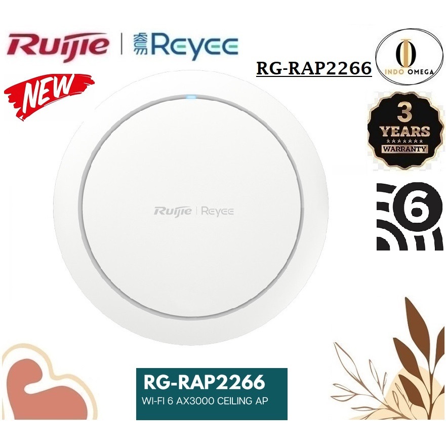 Jual Ruijie RG-RAP2266 Wi-Fi6 AX3000 Indoor CeilingMount AccessPoint ...