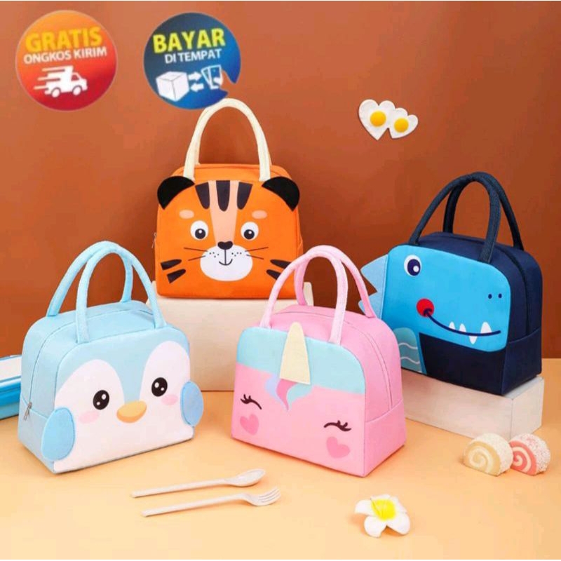 Jual TAS BEKAL MAKAN ANAK CUTE 3D / TEMPAT KOTAK MAKAN / COOLER LUNCH ...