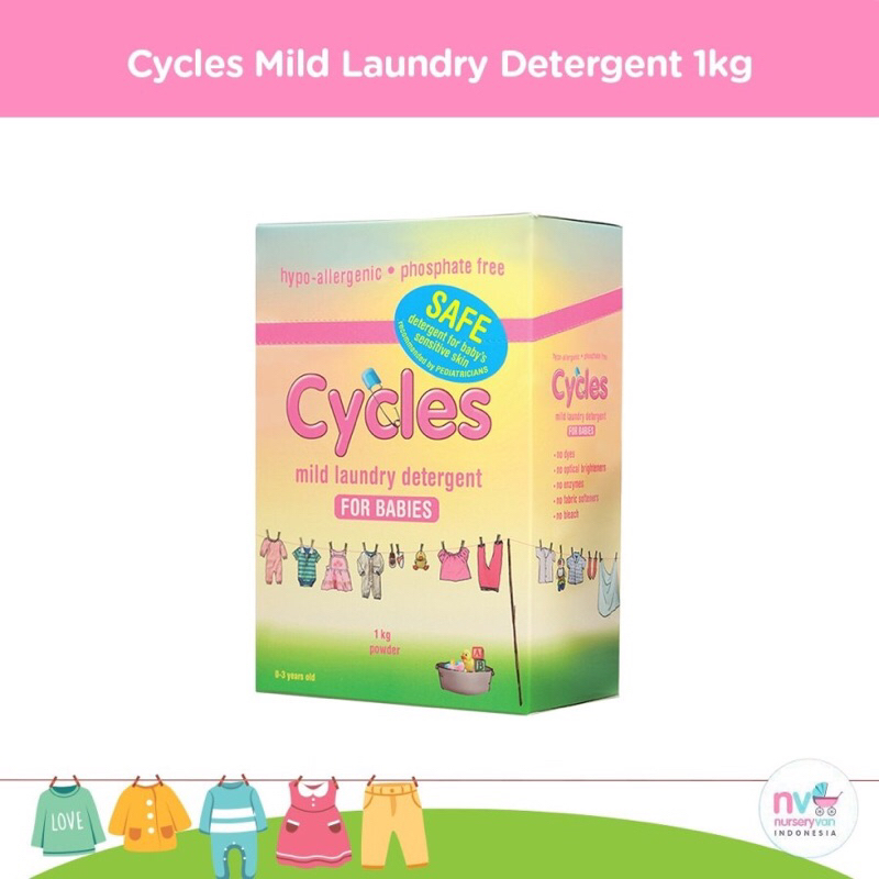 Jual Cycles Mild Laundry Detergent Powder 1KG | Shopee Indonesia