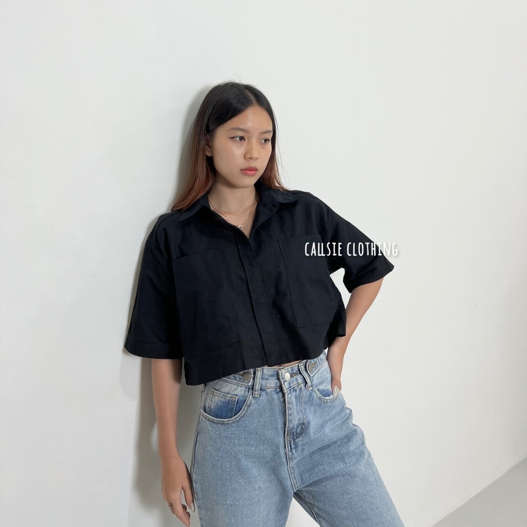 Jual [ callsie ] - SORINA TOP earth tone ( atasan wanita / blouse ...