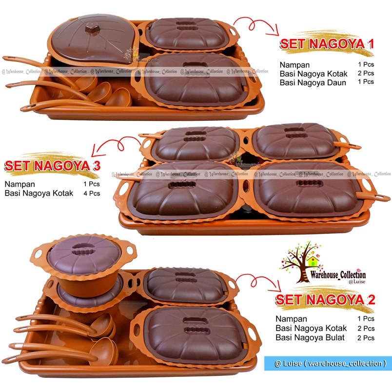 Jual NAMPAN + BASI NAGOYA TUTUP+ SENDOK/NAMPAN COKLAT /BASI COKLAT ...