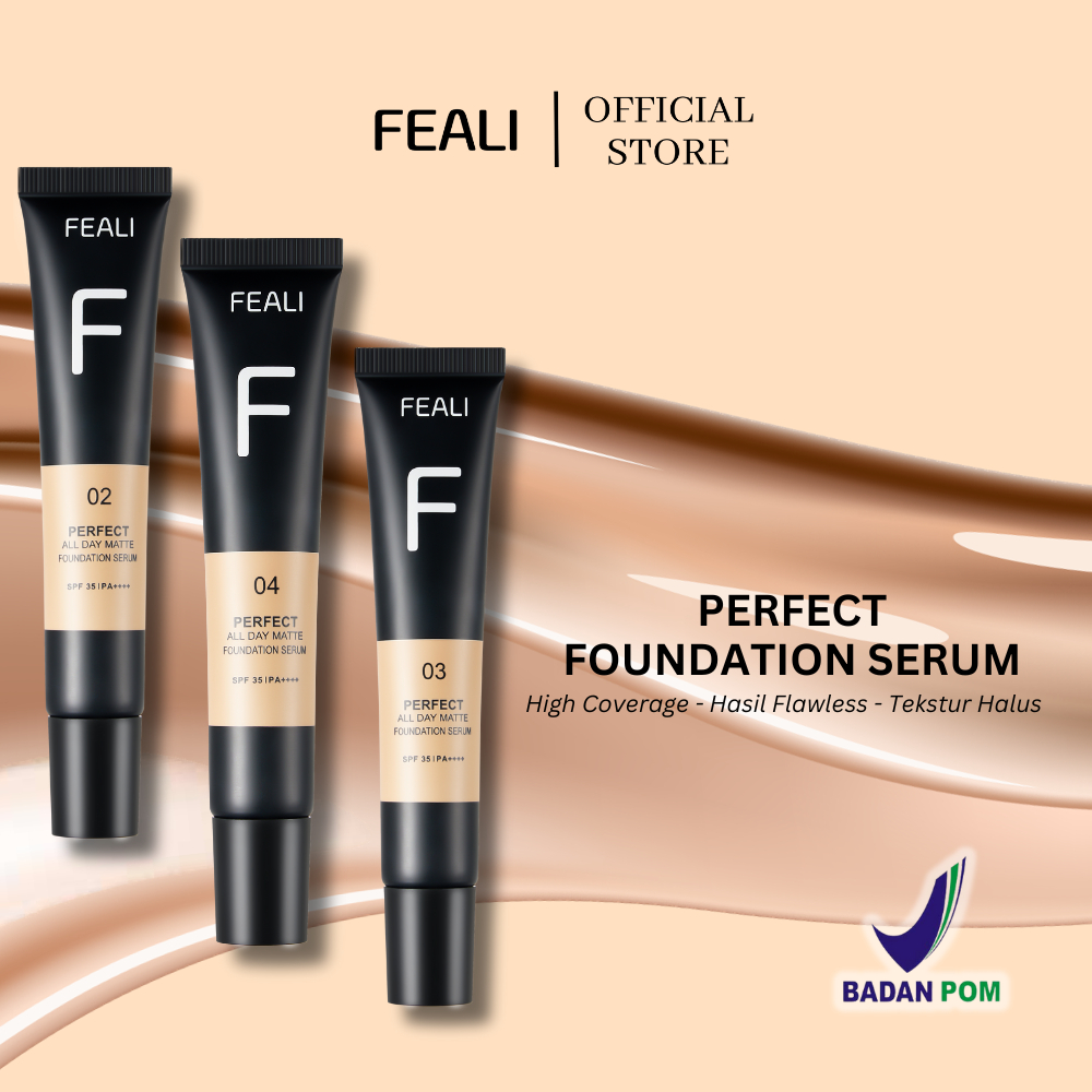 Jual [BPOM] FEALI Perfect All Day Matte Foundation Serum Full Coverage ...