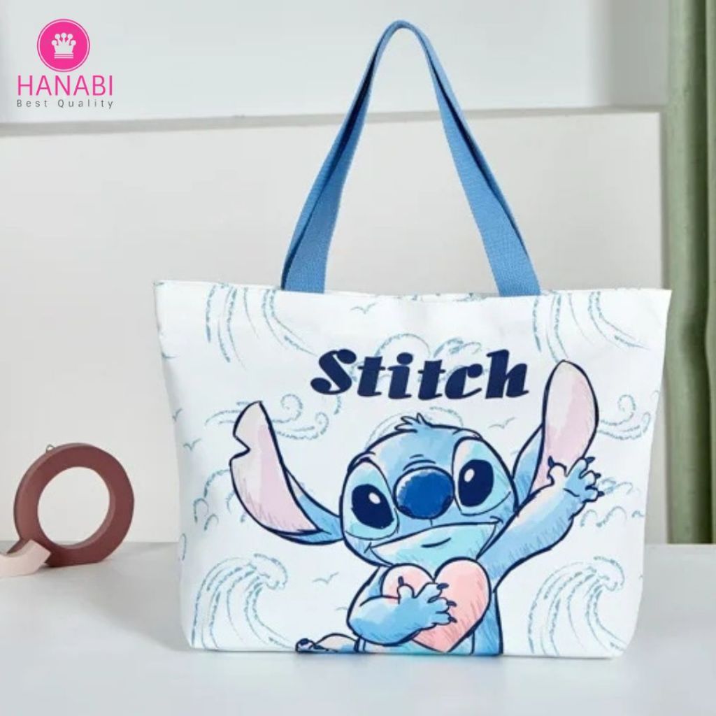Jual HANABI-tas totebag STITCH tas wanita tas jalanjalan tas lilo ...