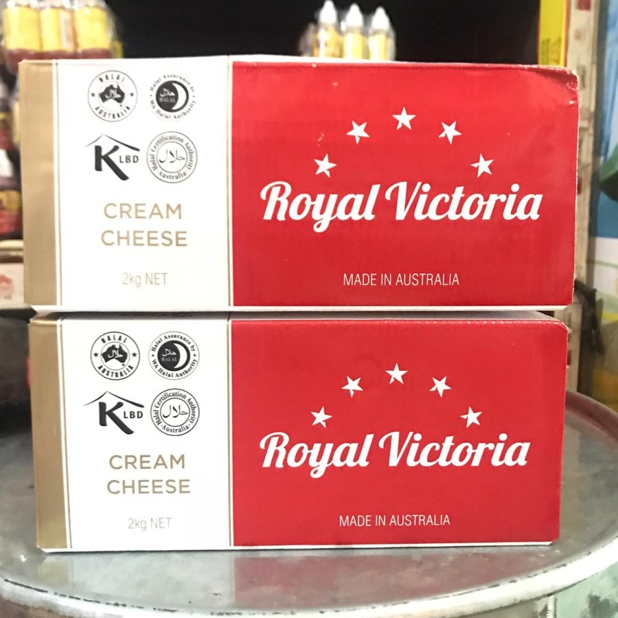 Jual Royal Victoria Cream Cheese 2kg - Keju Cream Gosend/Grab Only ...