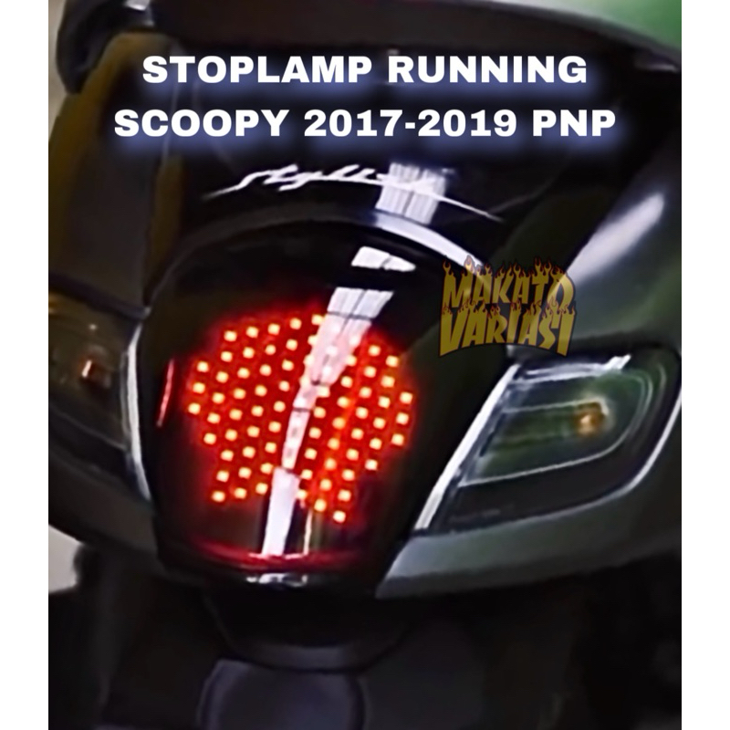 Jual Lampu Stoplamp Running Scoopy ESP 2017 2018 2019 8 mode automatic ...