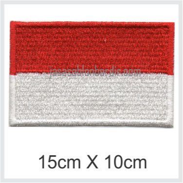 Jual Emblem Badge Bordir Bendera merah putih Indonesia 15cm X 10cm ...