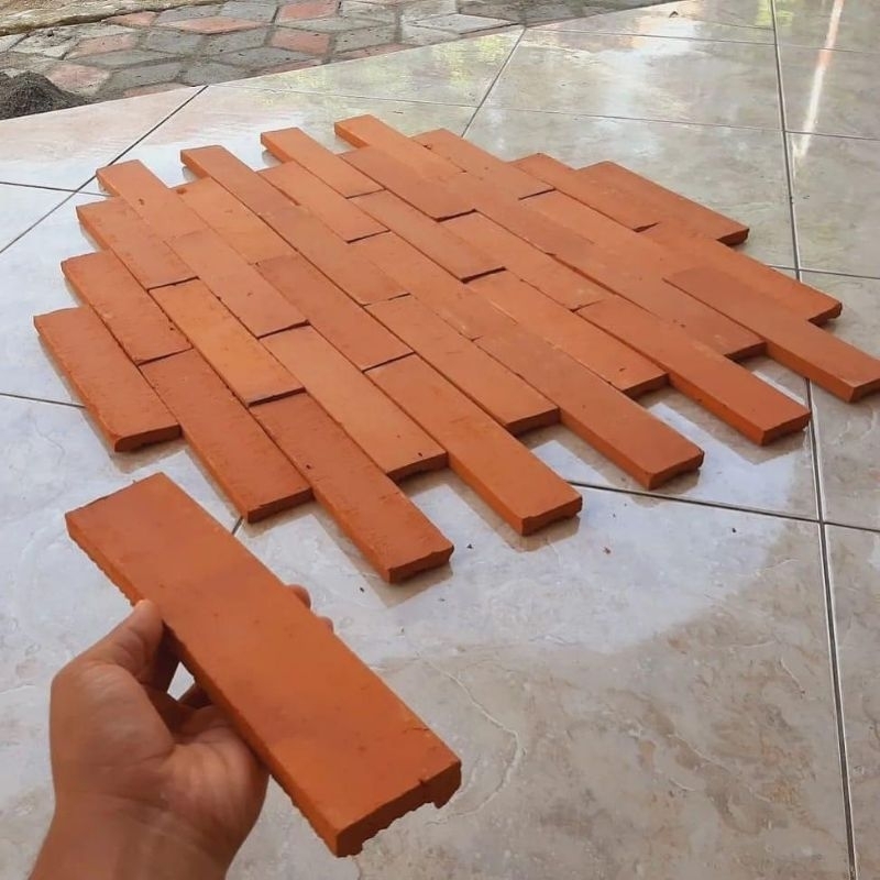 Jual BATA EXPOSE TEMPEL, BATA TEMPEL TERAKOTA ( COD ) Ukuran 23x6x2cm | Shopee Indonesia