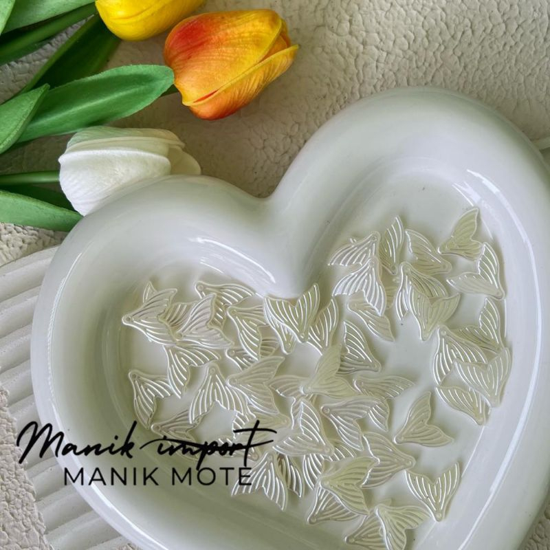Jual Manik Mote CHARM Mermaid Tail Tanpa Lubang Tembus(15gram) | Shopee ...