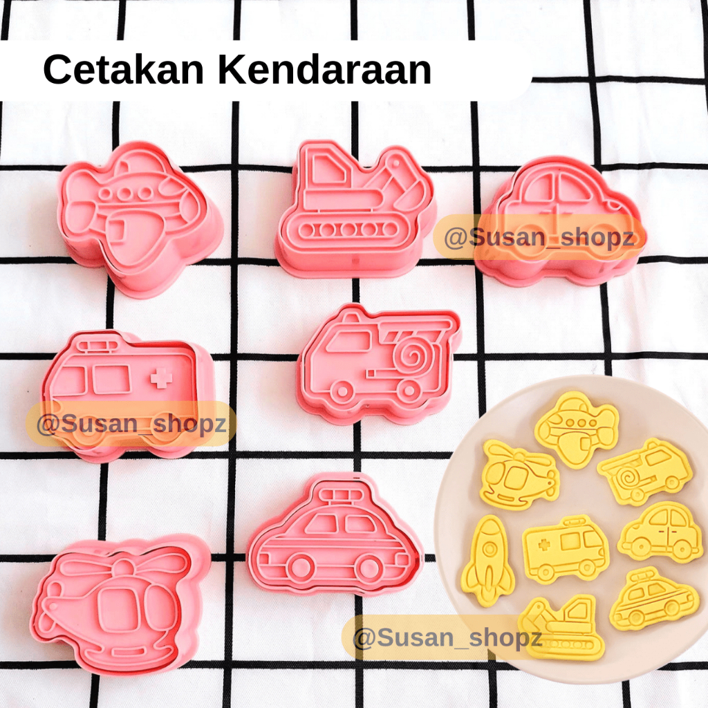 Jual Cetak Roti Biskuit Kendaraan Stample Cookies | Shopee Indonesia